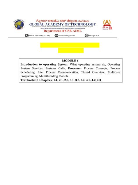 Os Module1 Notes 1 Pdf Thread Computing Process Computing