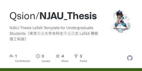 GitHub Qsion NJAU Thesis NJAU Thesis LaTeX Template for Undergraduate Students南京农业大学本科生毕业论文