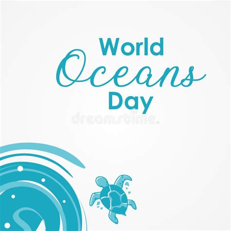 World Oceans Day Vector Design Illustration Stock Vector Illustration
