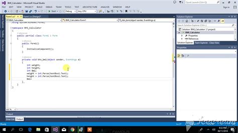 How To Create Bmi Calculator In C Window Form Application Youtube