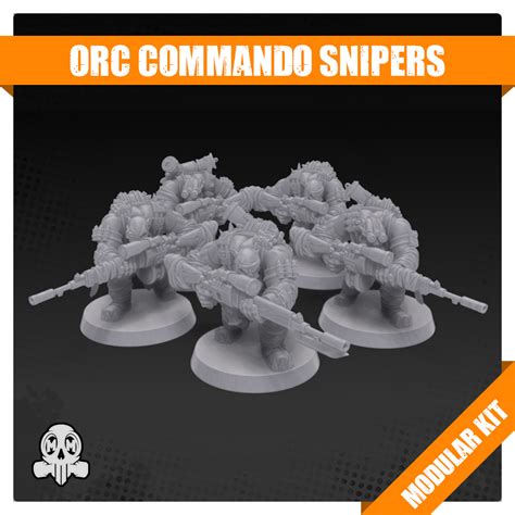 Orc 2h Sniper Commando Modular Kit Malicious Minis