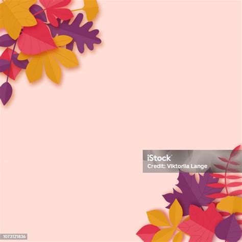 가 나뭇잎 종이 아트 스타일 배경 종이 접기가을 디자인 디자인을 위한 벡터 템플릿입니다 0명에 대한 스톡 벡터 아트 및 기타
