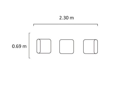 Juego Sala Set X3 Exterior Estar Ferrara Taupe Muebles Jamar