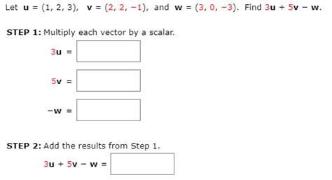 Solved Find The Sum Of The Vectors U 4 4 V 3 1 U