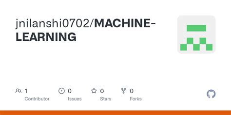 Github Jnilanshi Machine Learning