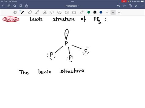 Solved Which Of The Following Would Not Describe The Lewis Structure Of Pf3 The Molecule Has