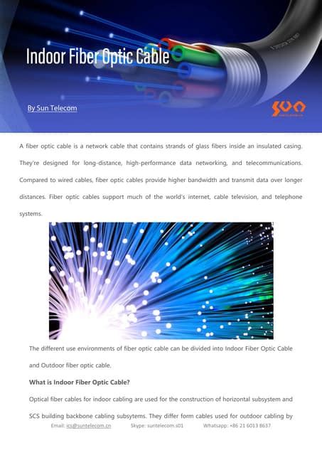 How To Choose Fiber Optic Cable Pdf