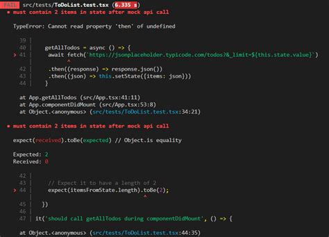 Javascript How To Mock A Simple Api Call Get Todos In Componentdidmount React