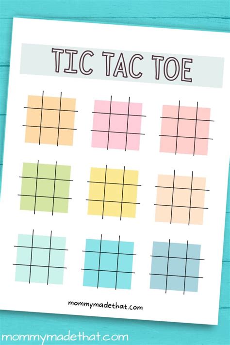 Printable Tic Tac Toe Boards Free Printable Templates