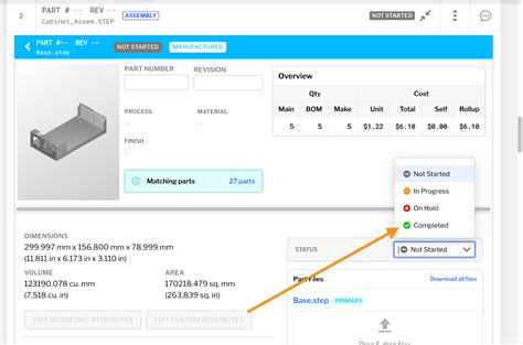 Quoting An Assembly Part From A Model