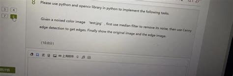 Solved 8 Please Use Python And Opencv Library In Python To