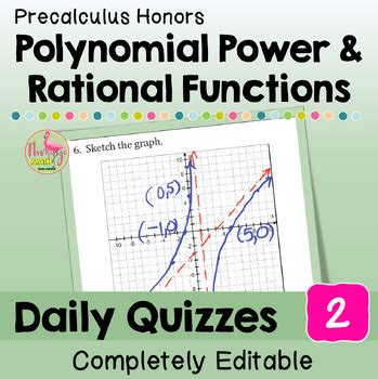 Polynomial Power And Rational Functions Daily Quizzes Unit TPT