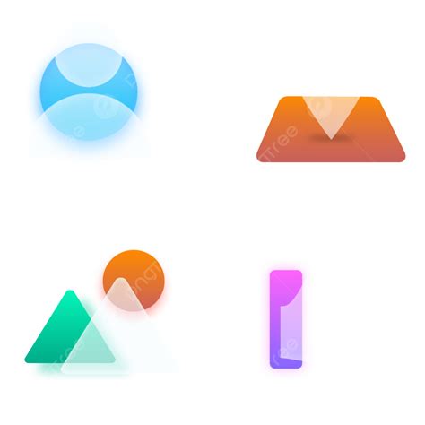 그라디언트 Glassmorphism 요소 Png 일러스트 Psd 및 클립 아트에 대한 무료 다운로드 Pngtree