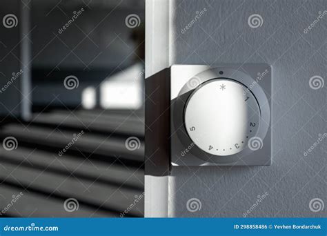 Temperature Sensor On The Wall Indicator Of The Climate Control Of The Old Generation In An