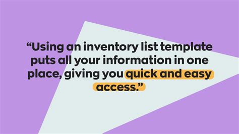 Inventory List Template Download And Details