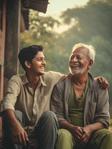 Um Lindo Retrato De Pai E Filho Em Comemora O Do Dia Do Pai Foto Gr Tis