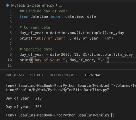 Getting Day Of Year For A Given Date In Python My Tec Bits