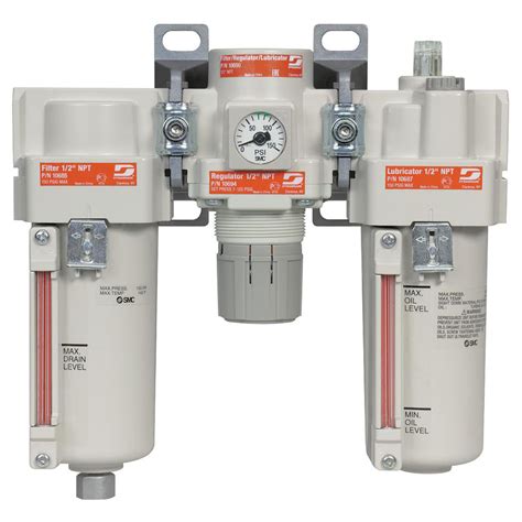 Dynabrade 10690 1 2 Npt Thread Filter Regulator Lubricator Unit All Industrial Tool Supply