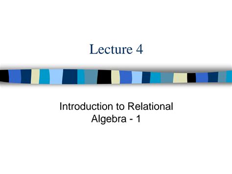 Solution Introduction To Relational Algebra 1 Database Management