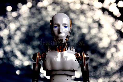 3d Robotic Render High Perform Android Work Instead Of Human