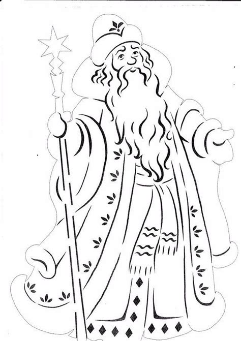 Дед мороз и снегурочка Шаблоны трафаретов Рождественские цветы Трафареты