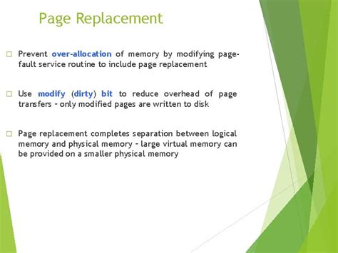 Page Replacement Page Replacement Prevent Overallocation Of Memory