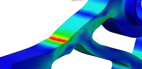 Local Von Mises Stress Results Of A Finite Element Analysis 3d Ilustration Stock Illustration