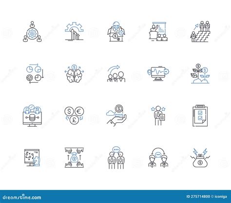 Kpis Line Icons Collection Metrics Objectives Targets Performance Indicators Dashboards