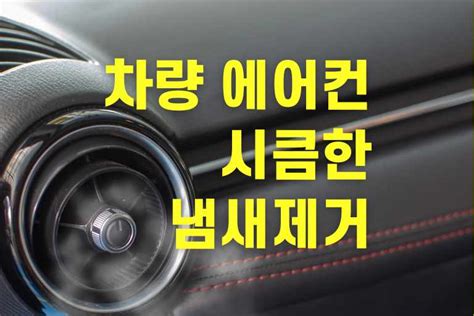 차량 에어컨 시큼한 냄새 제거 5가지 비법 와이즈초이스