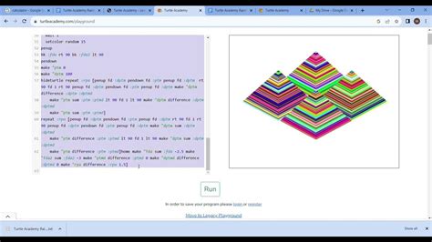Turtle Academy Rainbow Pyramids Generator Code In Description Youtube