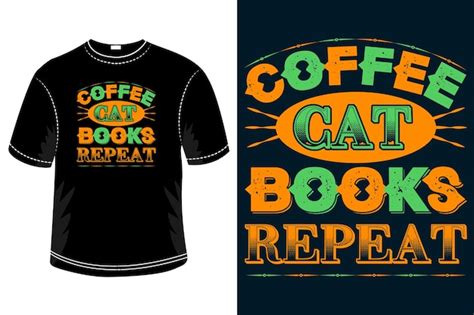 고양이 타이포그래피 티셔츠 디자인 고양이 인용 디자인 프리미엄 벡터