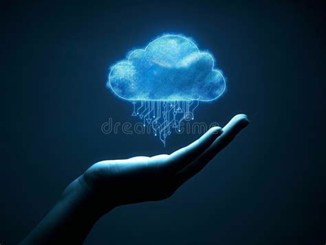 cloud computing concept on hand stock illustration illustration of hardware computation