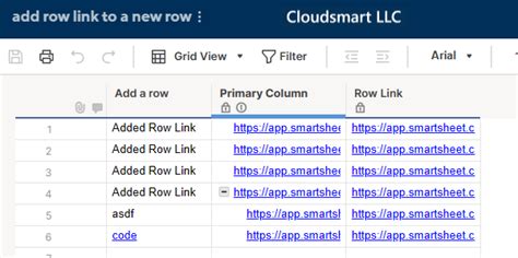 Can Bridge Add The Row Link To Cells Smartsheet Community