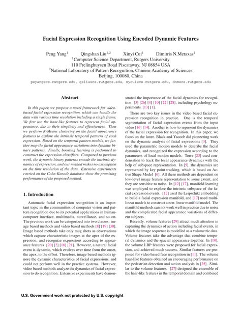 Pdf Facial Expression Recognition Using Encoded Dynamic Features