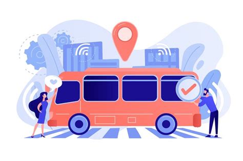 Free Vector Passengers Like And Approve Autonomos Robotic Driverless Bus