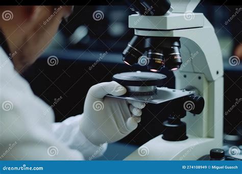 Microscope Analyzing Samples In A Laboratory Stock Illustration Illustration Of Experiment