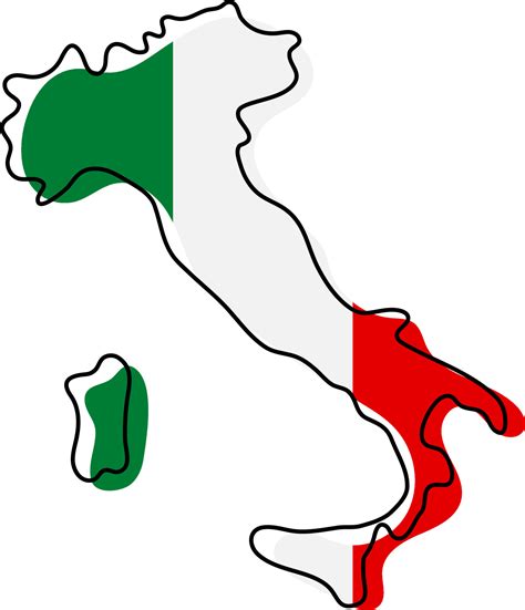Italy Flag Outline