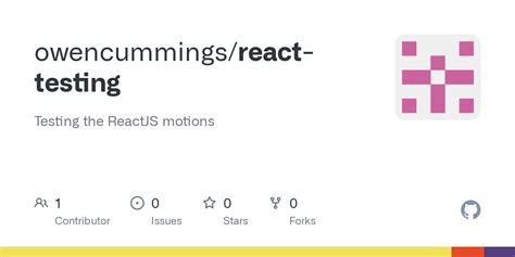 Github Owencummings React Testing Testing The Reactjs Motions
