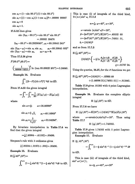Handbook Of Mathematical Functions With Formulas Graphs And Mathematical Tables Page 605