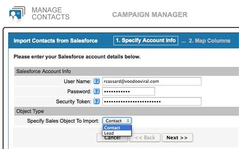 importing contacts and leads from salesforce
