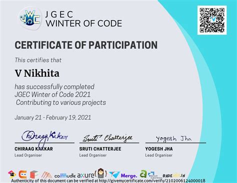 V Nikhita On Linkedin Jwoc Winterofcode Coding Contribution Opensource Community 16