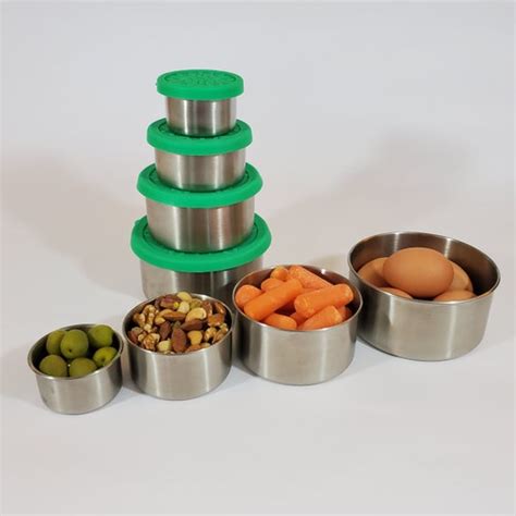 Stackable Stainless Steel Metal Food Storage Nesting Etsy