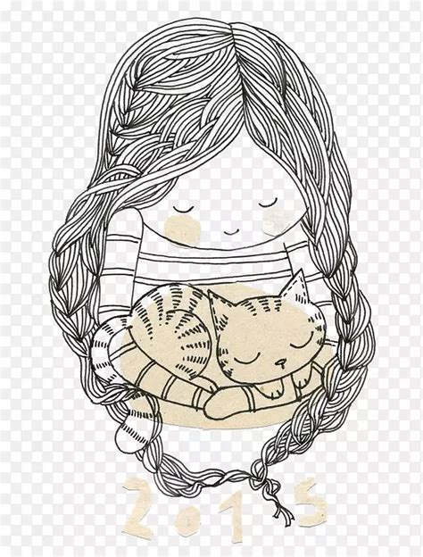 卡通麻花辫女孩png图片素材下载图片编号7456794 Png素材网