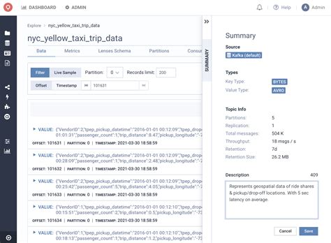Postgresql And Metadata Management To Navigate Your Kafka Galaxy Lenses