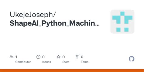 github ukejejoseph shapeai python machine learning