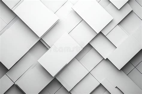Abstract Geometric Background With Overlapping White Rectangles