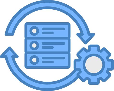 Data Processing Line Filled Blue Icon 43743000 Vector Art At Vecteezy