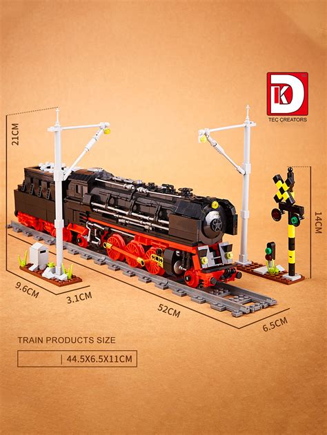 Steam Train Building Block Assembly Toy Simulates The Train Platform Highly Restores The Train