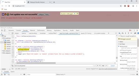 Hot Update Was Not Successful Hot Updated Failed For Module Last File Processed · Issue