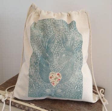 Drawstring Canvas Bag Folksy